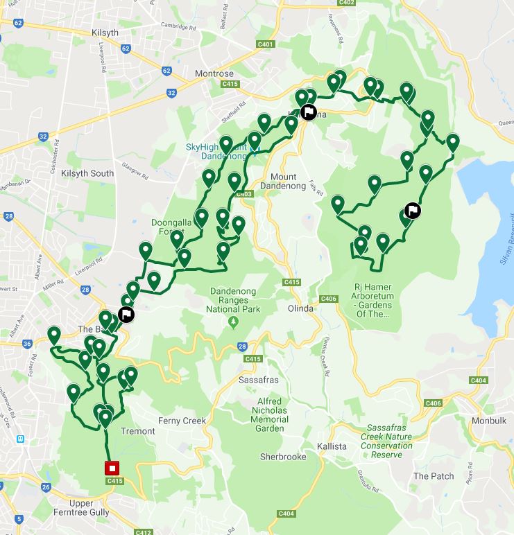 Melbourne Kokoda Challenge interactive map